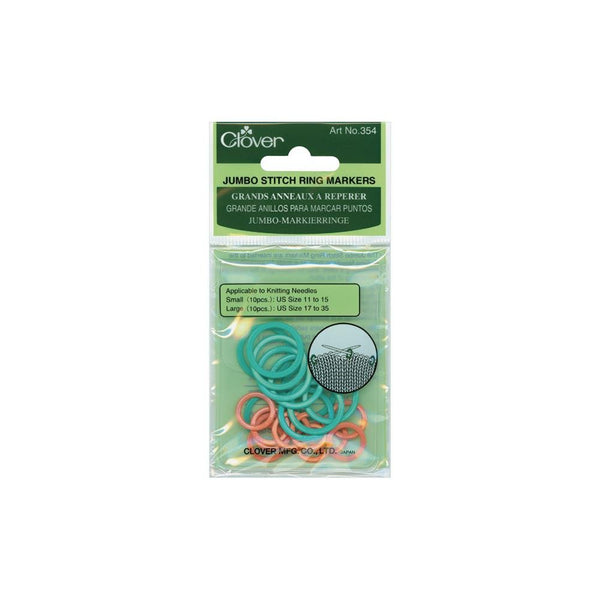 Clover Jumbo Stitch Ring Marker - Michigan Fine Yarns